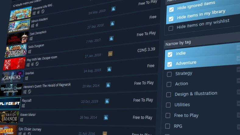 Steam's search function just got a whole lot better | PC Gamer