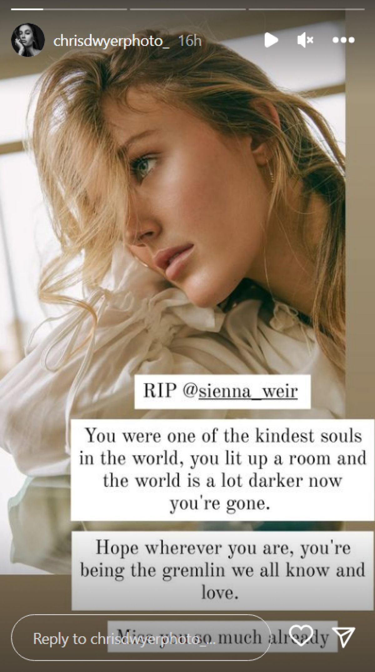 Miss Universe Finalist Sienna Weir Is Dead At 23 Following Tragic ...