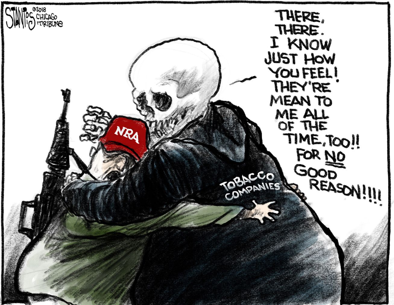 Political cartoon U.S. Gun violence NRA tobacco companies | The Week