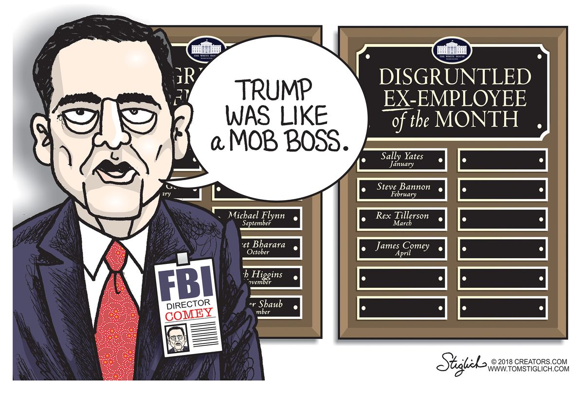 Political Cartoon U S James Comey Book A Higher Loyalty Trump White