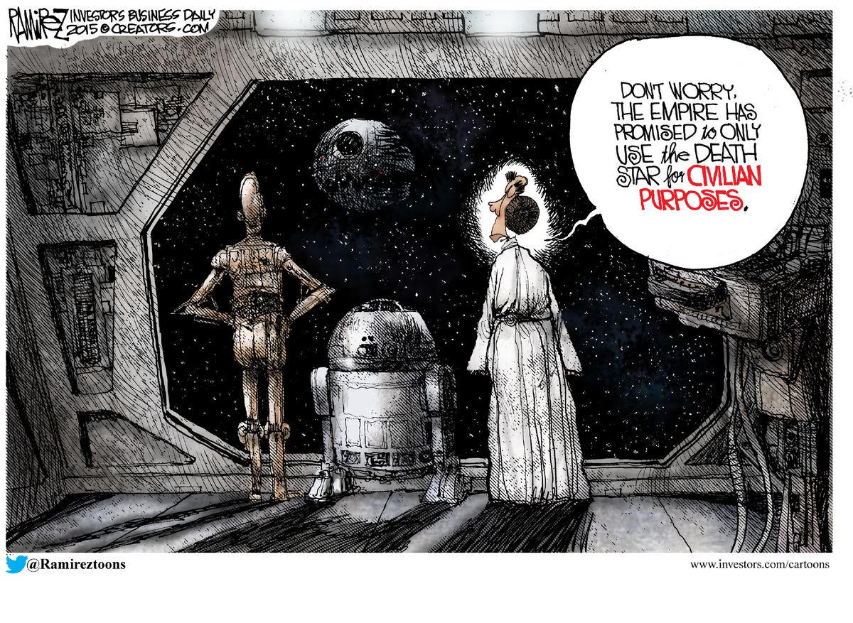 Editorial cartoon Star Wars Military Civilian | The Week