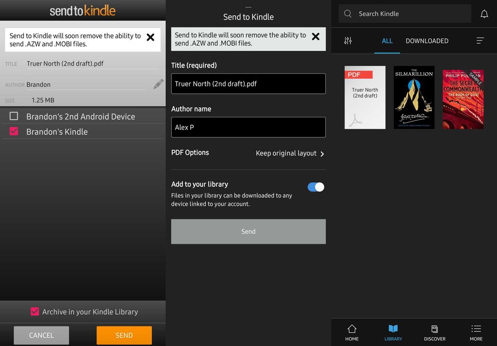 How to send articles, files, or web pages to your Amazon Kindle device ...