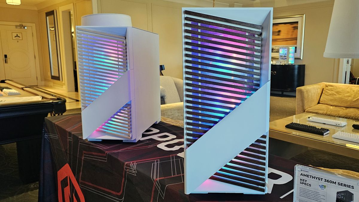 CyberPowerPC combines aggressive styling, RGB, and wood accents with ...