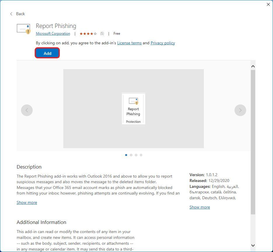 How to report phishing emails to Microsoft in Outlook for Windows 11 ...