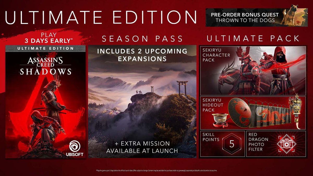 Assassin's Creed Shadows Collector's Edition comes with some really ...