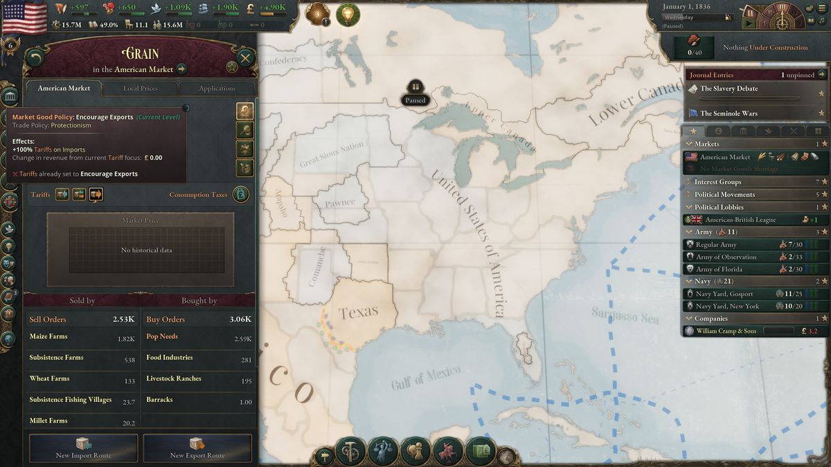 I did Liberation Day tariffs in Victoria 3, and it all went well until ...