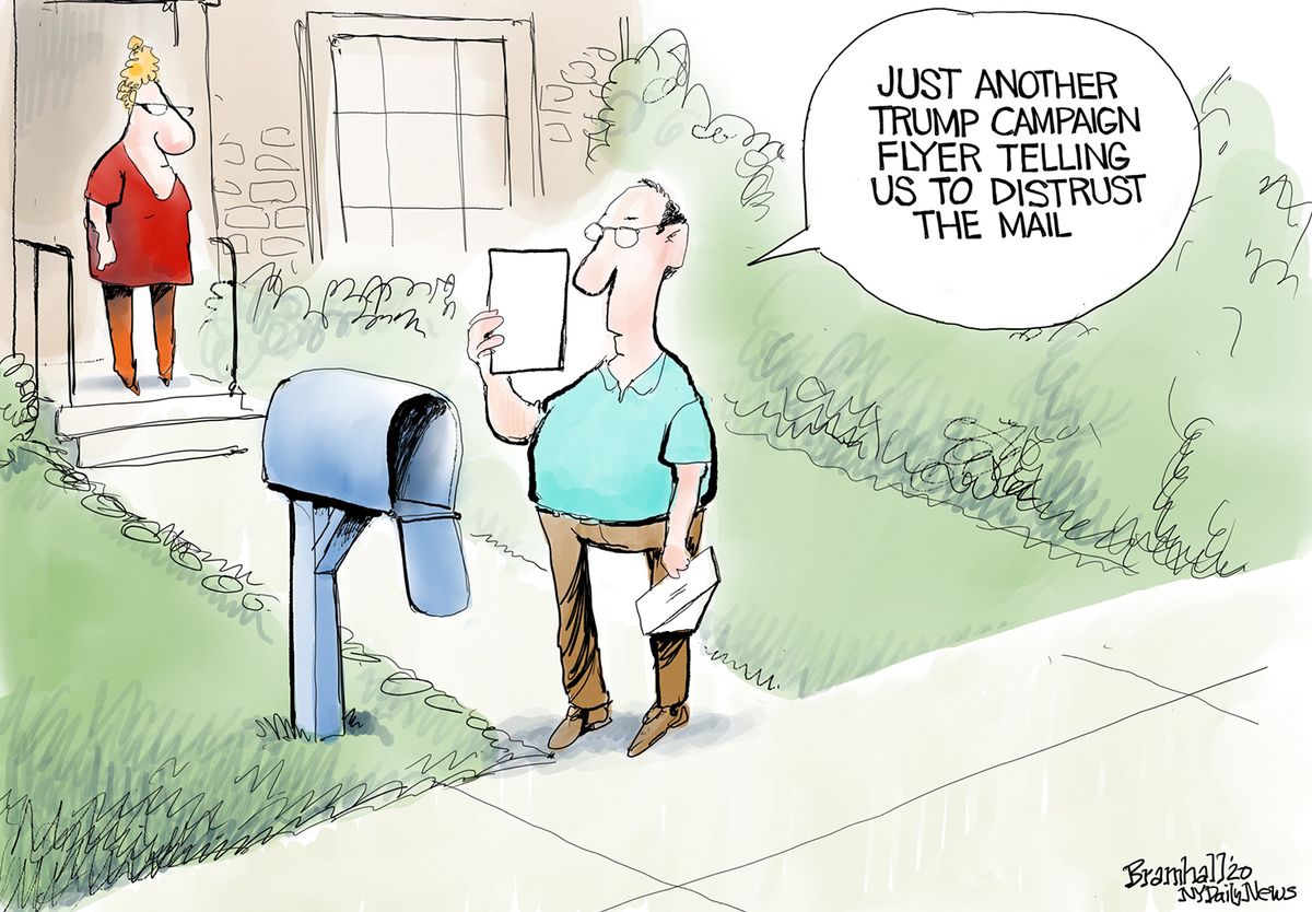 Political Cartoon U.S. Trump USPS 2020 election | The Week