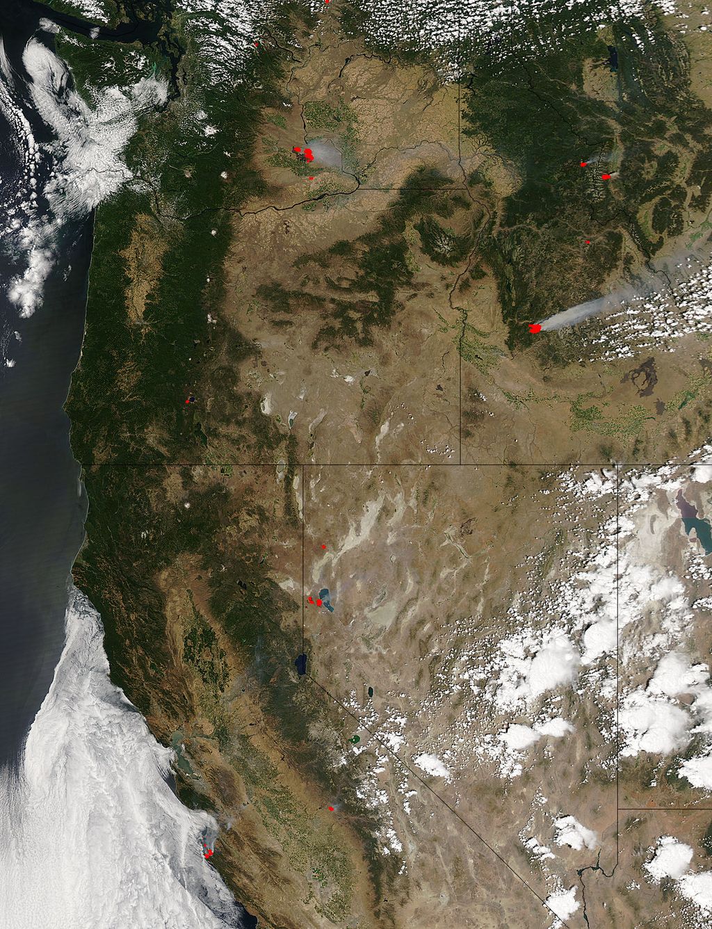 Giant Wildfire in California Seen from Space by NASA Satellite | Space