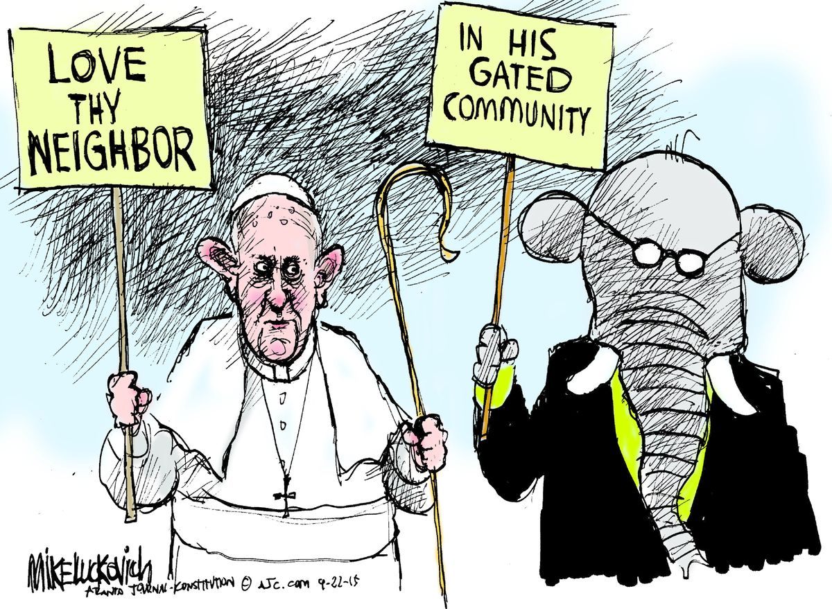 Editorial cartoon Pope GOP | The Week