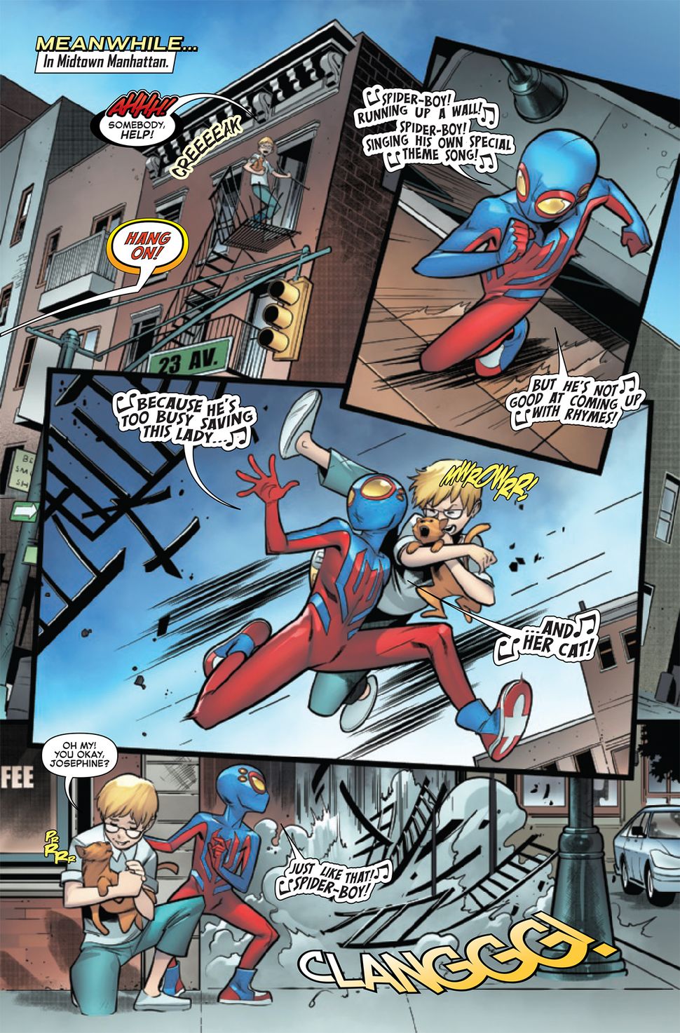Spider-Boy attempts to write his own theme song in this preview of ...