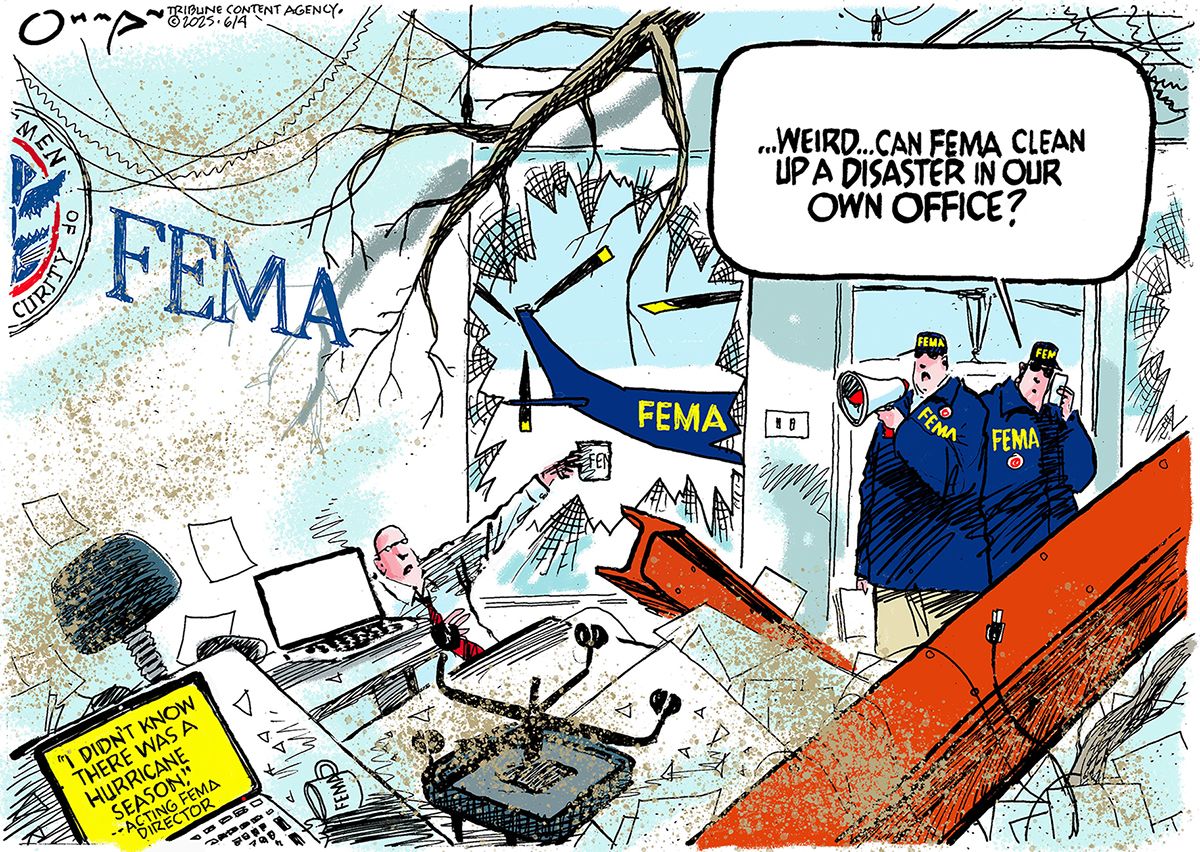 5 naturally disastrous cartoons about the acting FEMA director | The Week