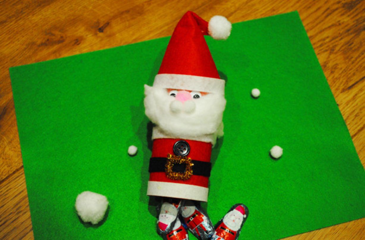 Santa Christmas craft: how to make a toilet roll Santa | GoodtoKnow