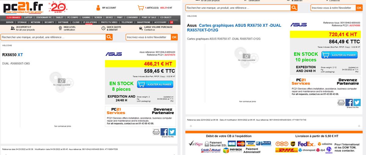 Radeon RX 6750 XT, RX 6650 XT Listed at Exorbitant Prices in Europe ...