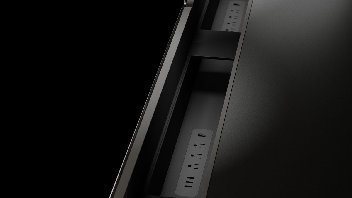 This standing desk has a programmable 24-inch OLED display — and can ...