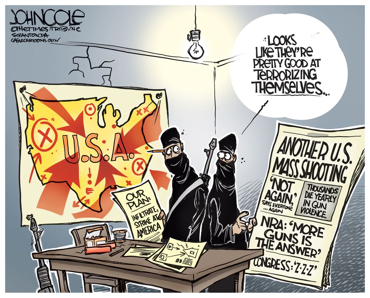 Editorial cartoon U.S. Gun Violence Shooting | The Week