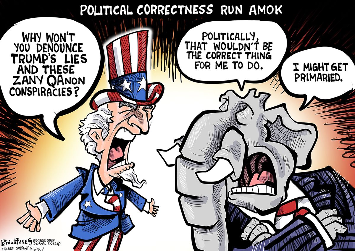 Political Cartoon U.S. gop qanon primary | The Week