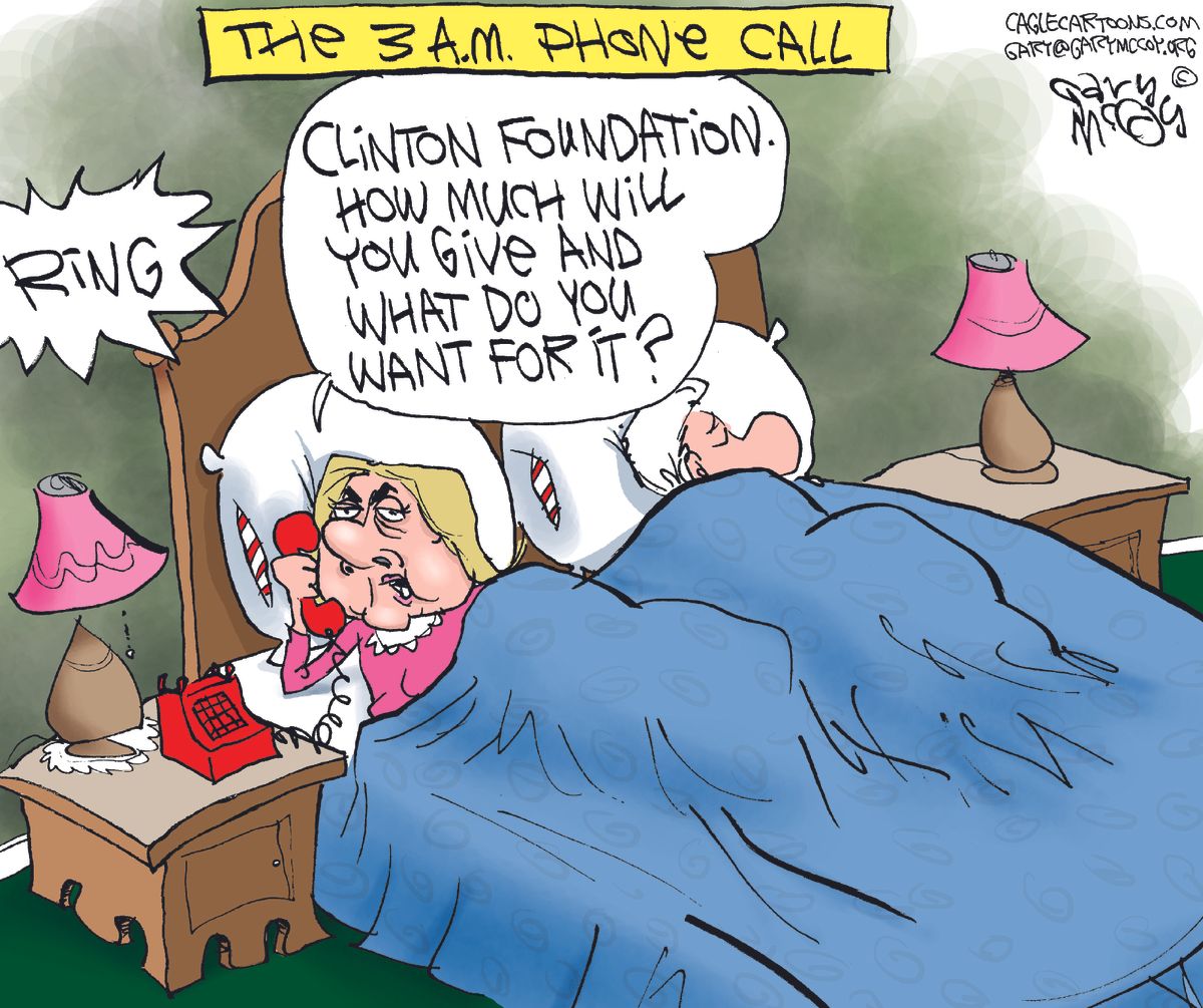 Political cartoon Hillary Clinton Foundation | The Week