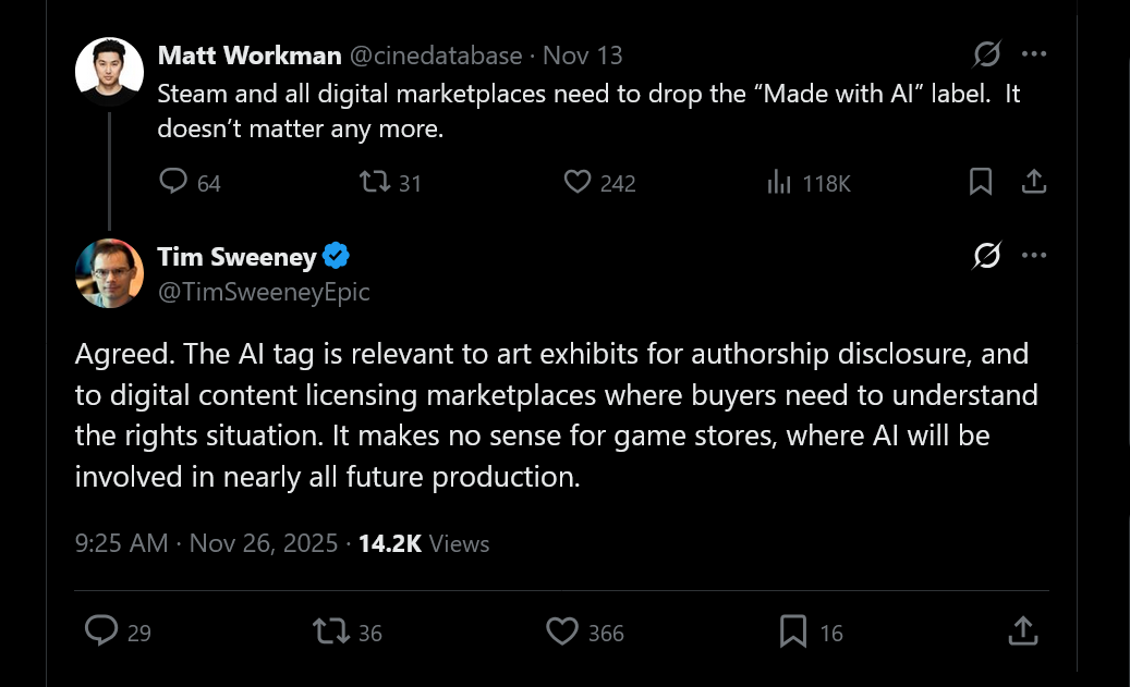 Epic boss Tim Sweeney thinks stores like Steam should stop labelling ...