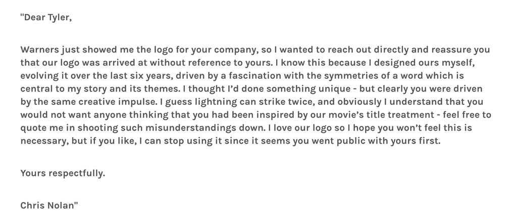 Christopher Nolan forced to back-pedal on Tenet movie logo | Creative Bloq