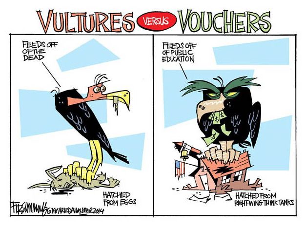 Political cartoon education vouchers | The Week