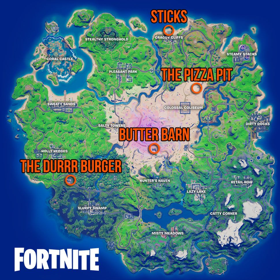 Fortnite Restaurant Kitchens locations | GamesRadar+