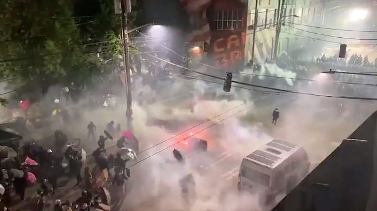 Seattle's Sunday night George Floyd protest had a car attack, shooting ...