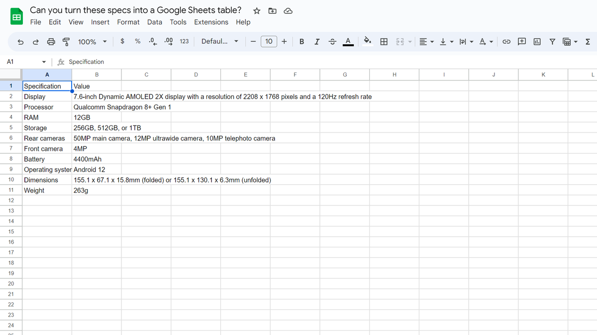 I just used Google Bard's new AI Sheets feature and it's a serious time ...