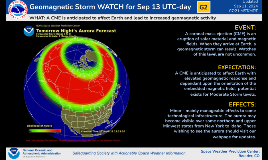 Sun fires off X-class solar flare, increasing aurora viewing chances ...