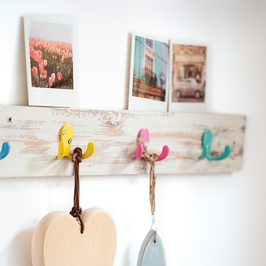 Upcycle a plank of wood into a stylish peg rail | Ideal Home