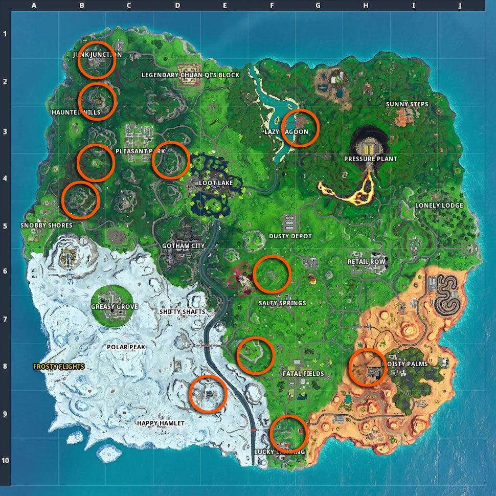 Fortnite Bat Signal locations: Where to light up different Bat Signals ...