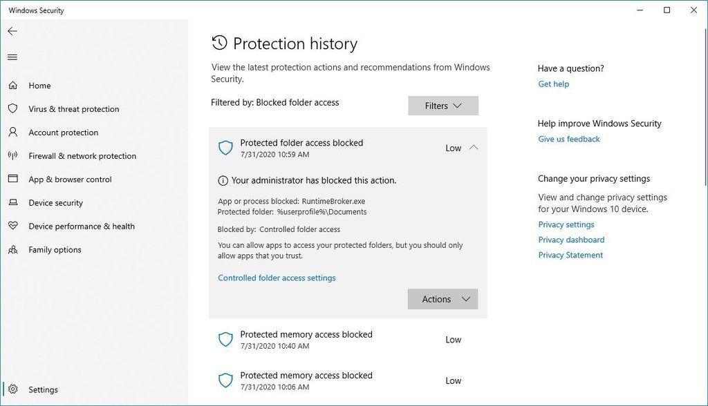 How to enable Controlled folder access to protect data from ransomware ...