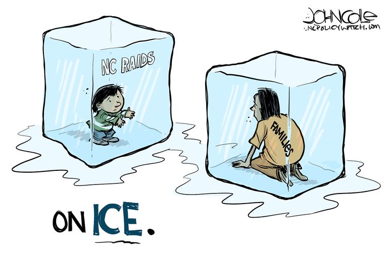 Political Cartoon U.S. ICE NC Raids Separated families | The Week
