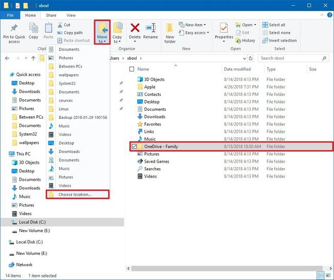 How to change default OneDrive folder location on Windows 10 | Windows ...