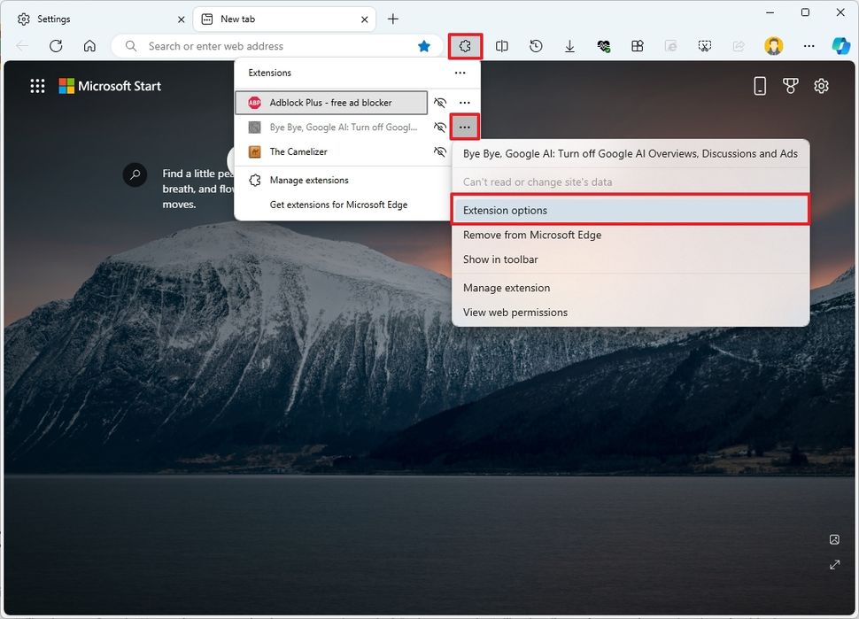 How to hide AI results on Google search with two methods for Microsoft ...