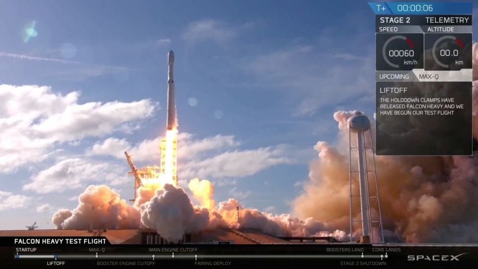 SpaceX's powerful Falcon Heavy rocket successfully launches with a ...