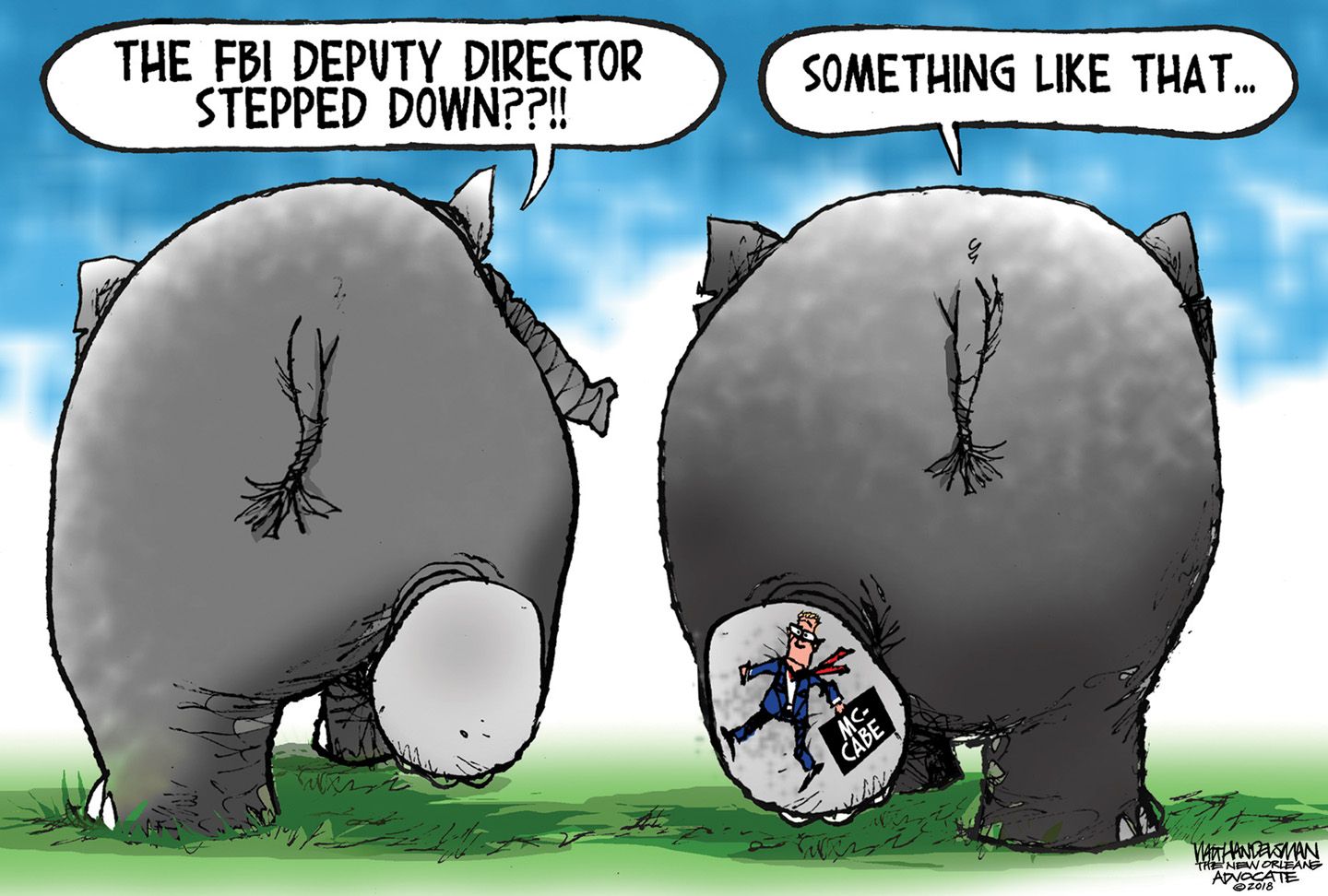 Political cartoon U.S. Andrew McCabe FBI Russia investigation GOP | The ...