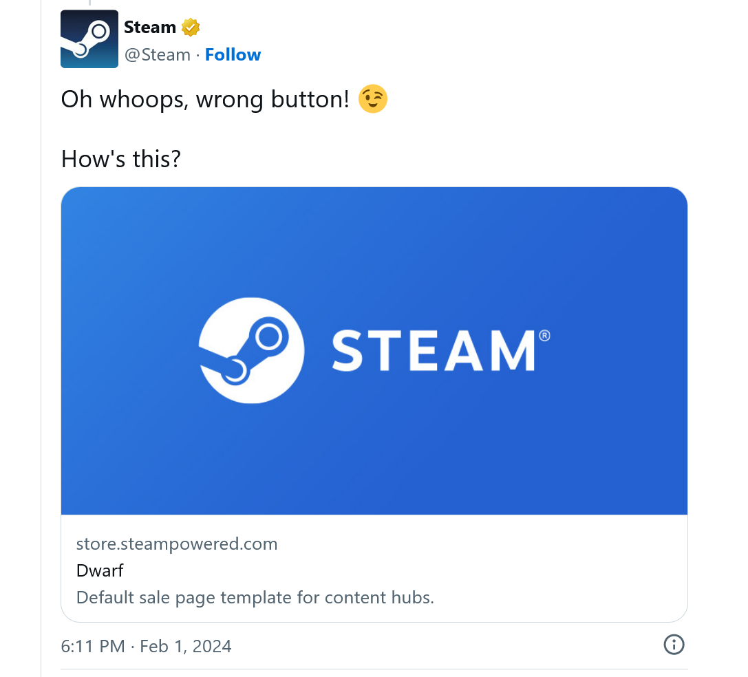 Steam bullied into adding a dwarf tag by the short king tag team of ...