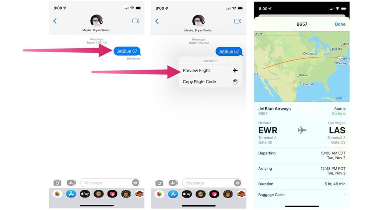 This little-known trick lets you track flights directly from Messages ...