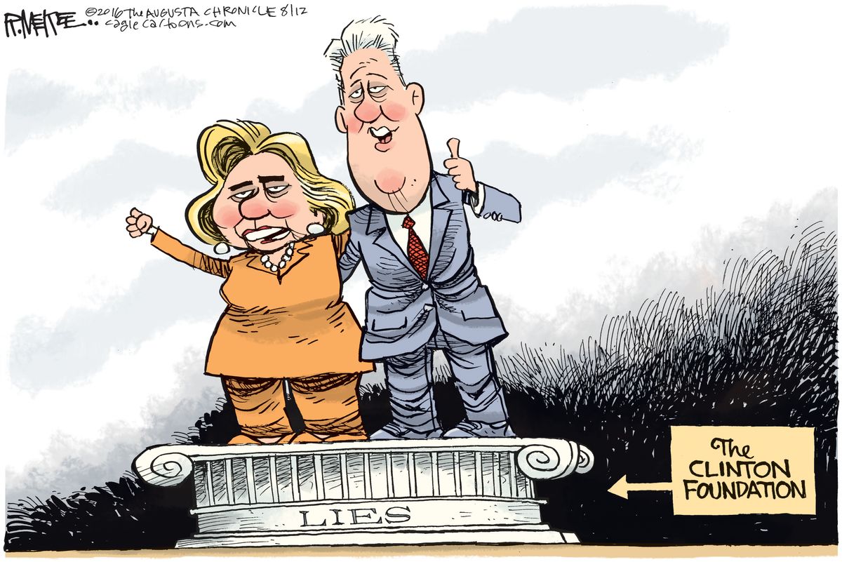 Political cartoon U.S. Hillary Clinton 2016 election presidency Clinton ...