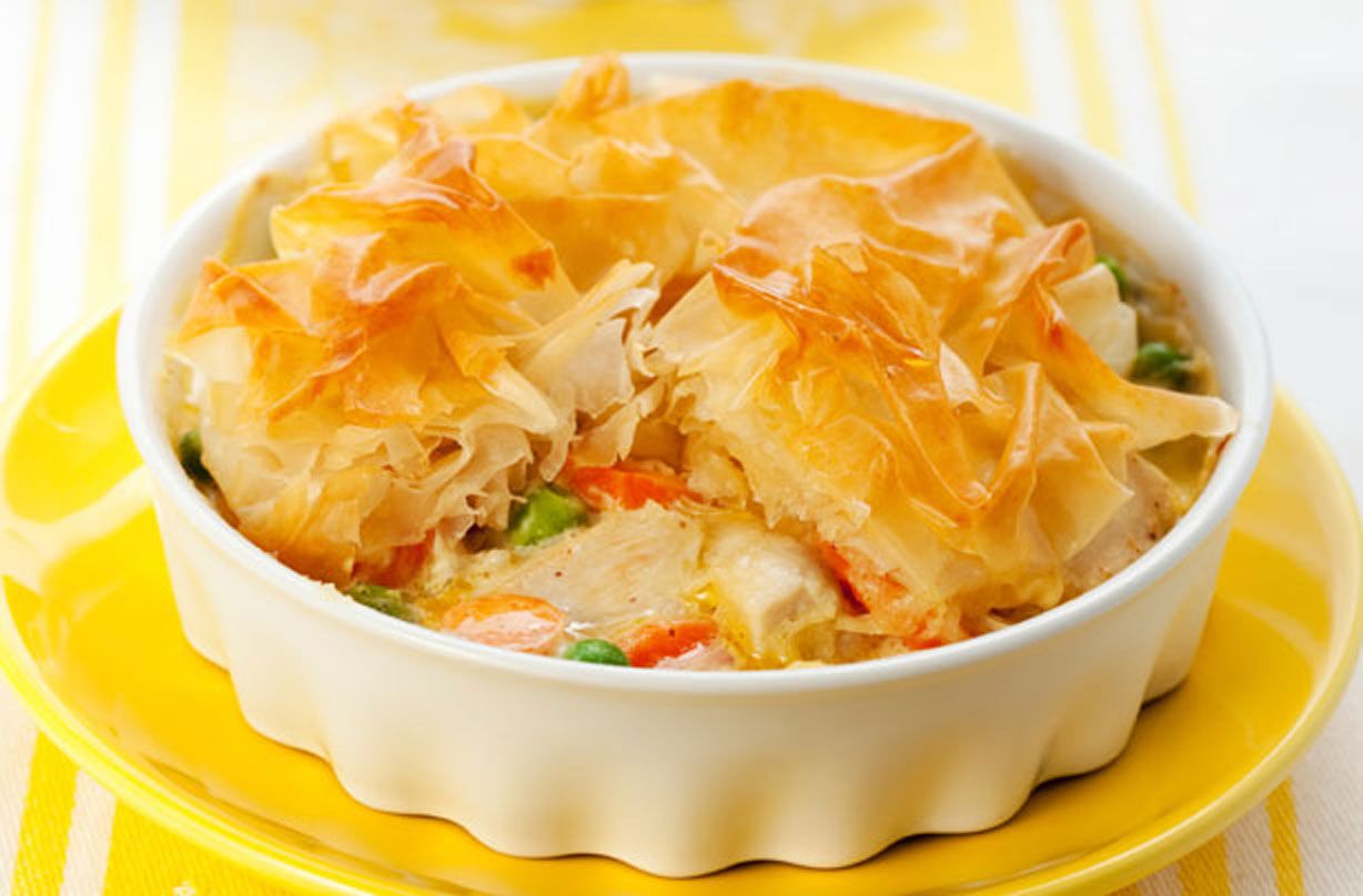 Lower-fat chicken and vegetable pies | British Recipes | GoodTo