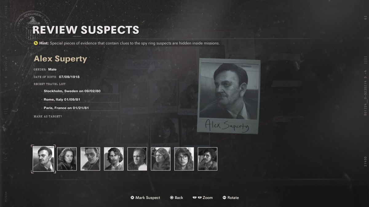 Black Ops Cold War Operation Red Circus suspects and evidence | GamesRadar+