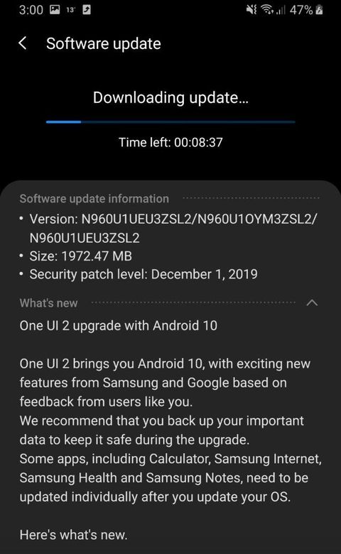 Samsung Galaxy S9 and Note 9 Android 10 beta now available in the U.S ...