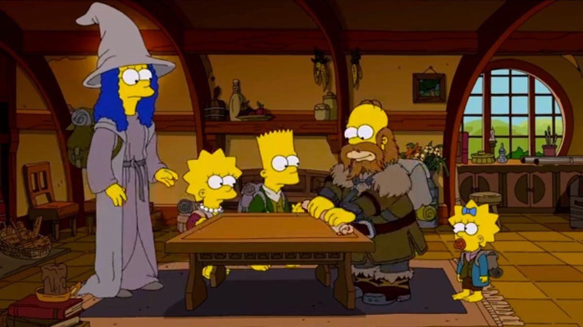 The Simpsons Head To Middle Earth For A Hobbit Couch Gag | Cinemablend