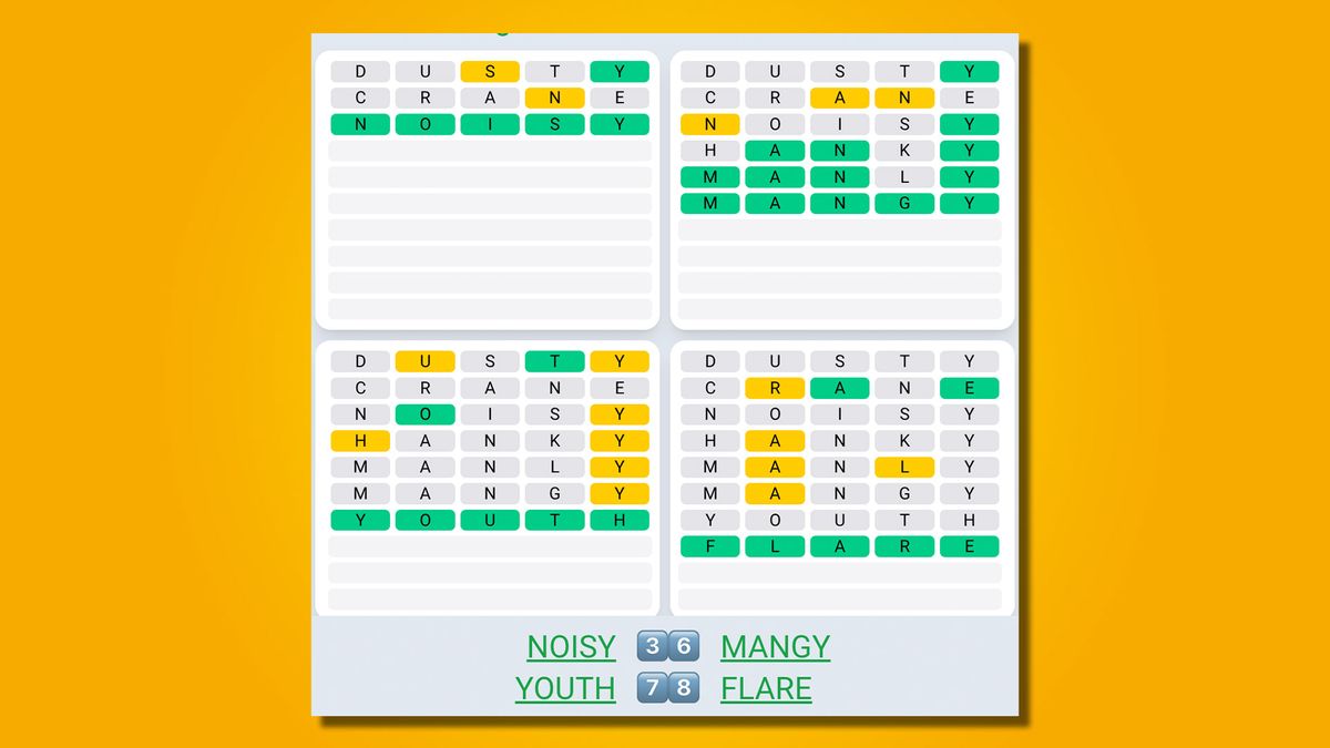 Quordle today - hints and answers for Thursday, July 6 (game #528 ...