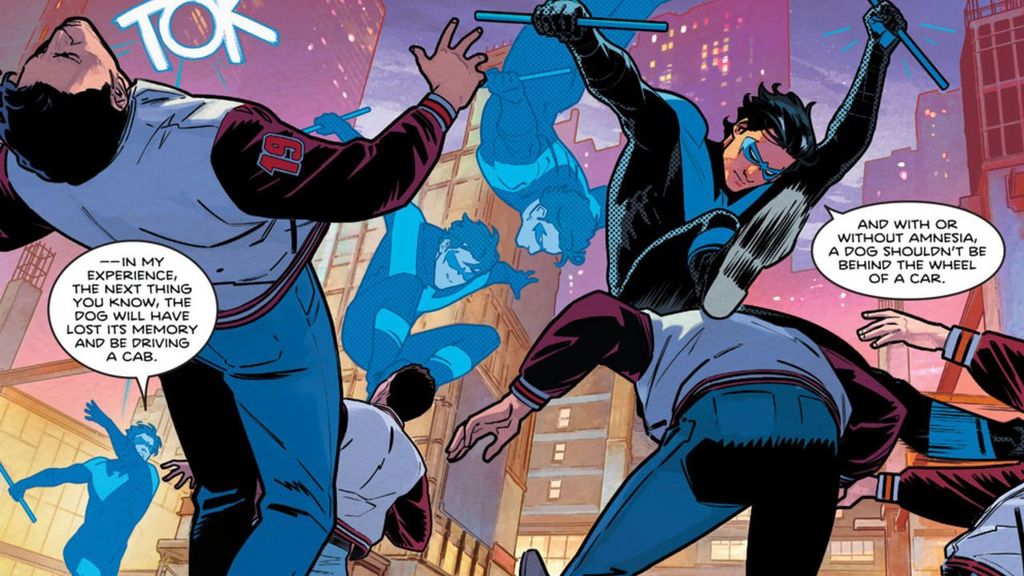 Nightwing saves a puppy in preview of his first Infinite Frontier ...