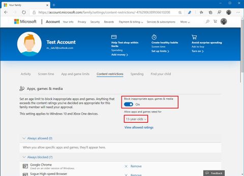 How to set age limits for apps and games on Windows 10 and Xbox One ...