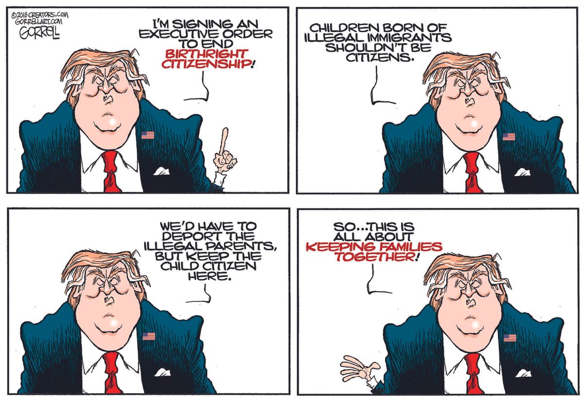 U.S. Trump executive order birthright citizenship 14th amendment | The Week