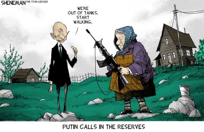 7 cartoons about Putin's troop surge | The Week