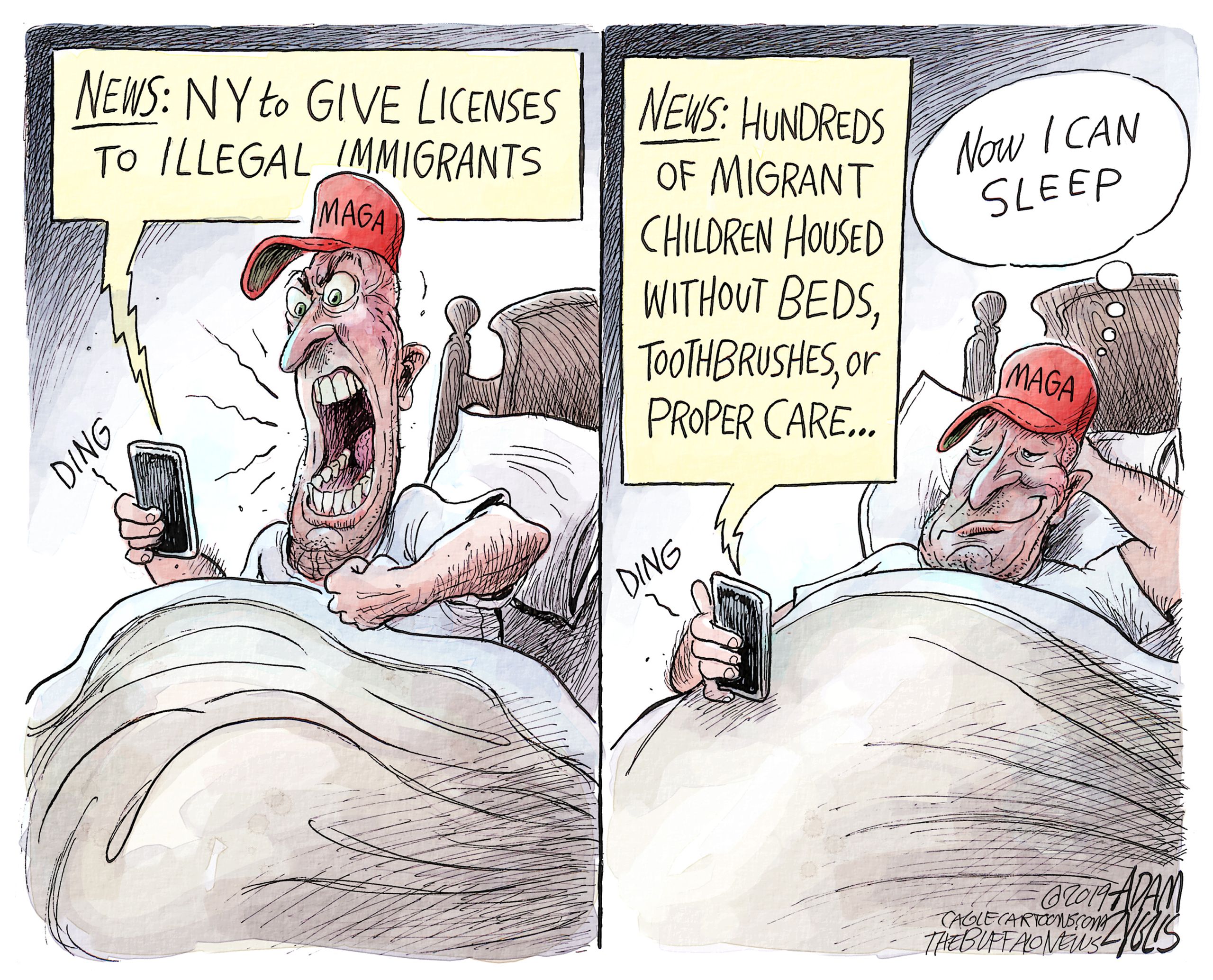 Political Cartoon U.S. MAGA Immigration Migrant Children Border Crisis ...