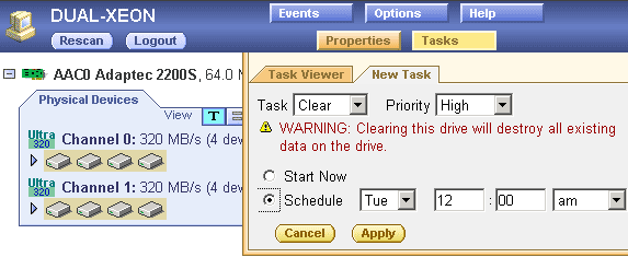 Adaptec 2200S: SMBE - Storage Manager Browser Edition - RAIDCore ...